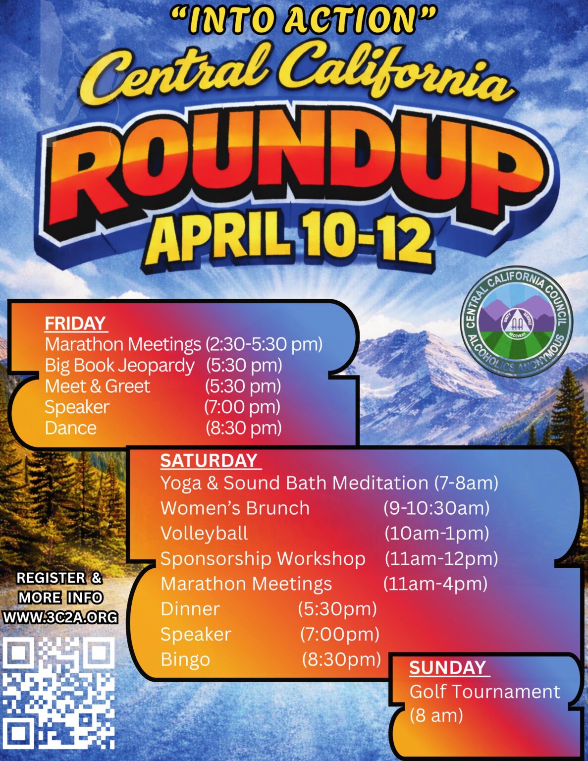 Central California Council of Alcoholics Anonymous – 3C2A Activities